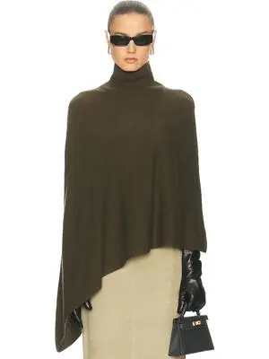 SRG Axele Cashmere Knit Cape - Dark Olive