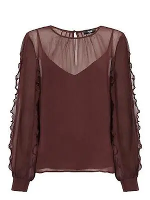 Paige Isabel Silk Blouse - Aubergine
