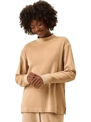PACT Organic Cotton Pure Velour Cozy Pullover - Sesame