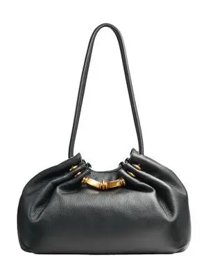 Donna Karan New York Leather Tote - Black/gold