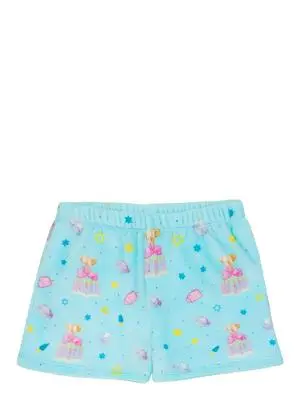 PREPPY GOOSE Plush Hanukkah Lounge Shorts - Aqua