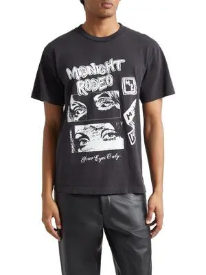 MIDNIGHT RODEO Your Eyes Only Graphic T-shirt - Black