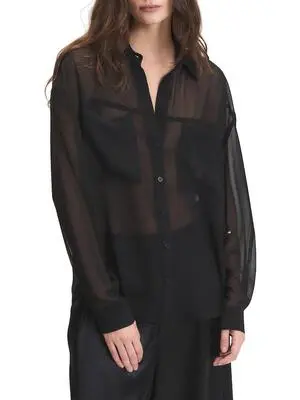 Deluc Grayson Sheer Shirt Black