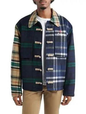 MALBON X Clot Plaid Patchwork Wool Blend Flannel Jacket - Multi