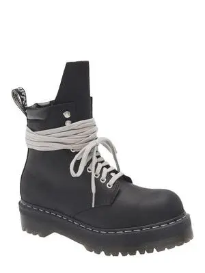 Rick Owens X Dr. Martens 1460 Quad Sole Boots - 09 Black