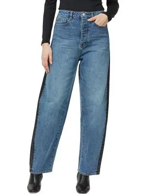 HABITUAL Two Tone Barrel Ankle Jeans