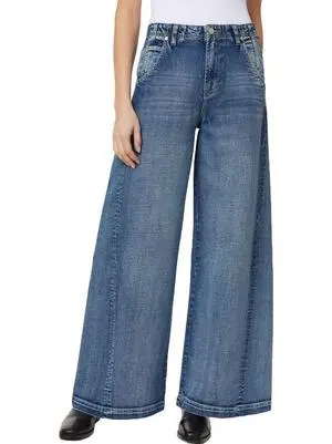 Habitual Relaxed Wide Leg Jeans - Marine