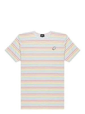 DALIX Ghost Striped Jersey Tee - Rainbow