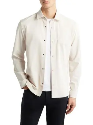 BOSS Leo Kent Relaxed Fit Button-up Shirt - Open White