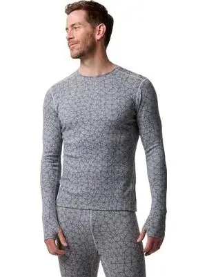 BACKCOUNTRY Cedars Rws Merino Midweight Crew Baselayer Top - Goat Path Print