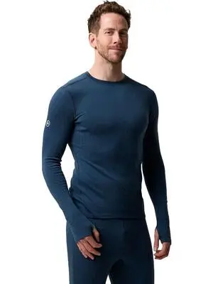 BACKCOUNTRY Cedars Rws Merino Midweight Crew Baselayer Top - Royal Blue