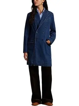 Polo Ralph Lauren Rigid Denim Double-breasted Coat - Anisea Wash