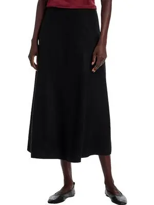 Eileen Fisher Wool Flared Skirt - Black