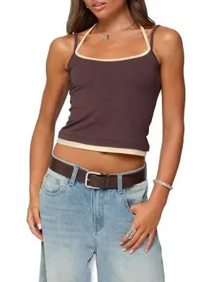 EDIKTED Layered Camisole - Brown