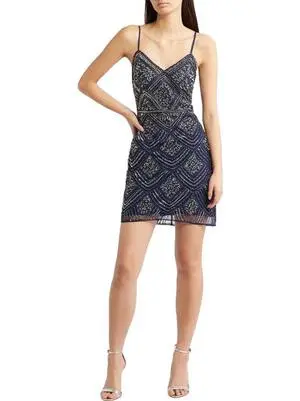 JUMP APPAREL Beaded Minidress