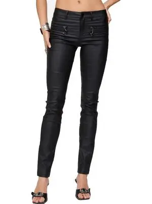 EDIKTED Faux Leather Skinny Pants - Black