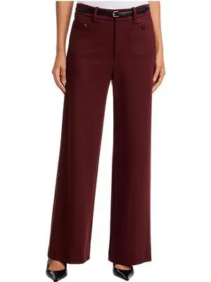 FRAME The Slim Palazzo Pants - Currant