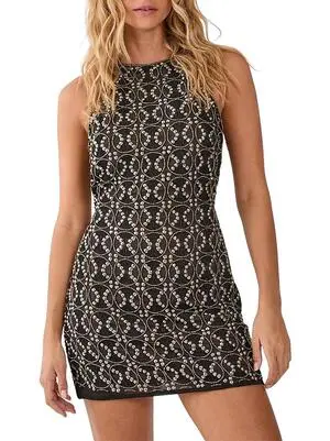 Nasty Gal Hand Embellished Beaded Mini Dress - Black