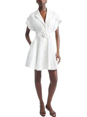 Zimmermann Awaken Belted Linen Shirtdress - Ivory