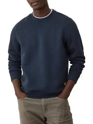 Marine Layer Corbet Vertical Quilted Sweatshirt - Navy