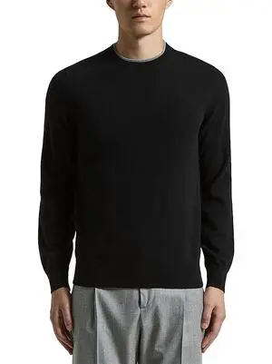 Peserico Crewneck Wool And Cashmere Sweater - Ink Blue