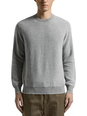 Peserico Crewneck Wool And Cashmere Sweater - Silver