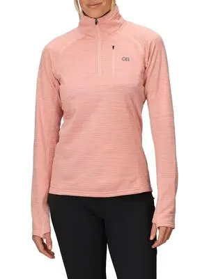 OUTDOOR RESEARCH Vigor Grid Fleece Quarter Zip - Lotus Heather