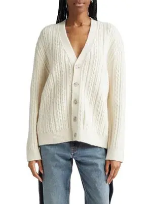 MAISON MARGIELA Relaxed V-neck Cardigan - Off White