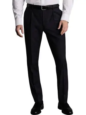 CHARLES TYRWHITT Slim Fit Italian Flannel Suit Pants - Navy