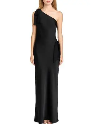 WAYF Audrey One-shoulder Maxi Dress - Black