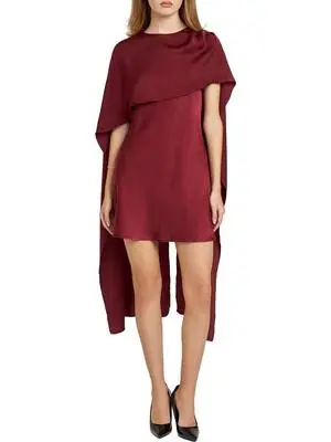 WAYF WAYF X Sara Walker Elle Capelet Satin Minidress