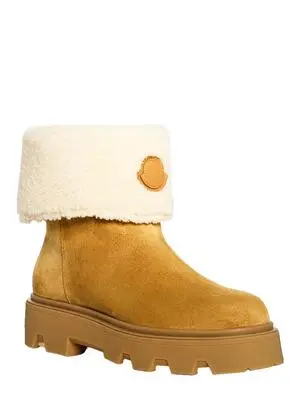 Moncler Aurea Mid Ankle Boots Camel