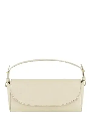 VINCE Mini Sabrina Croc-Embossed Top Handle Bag