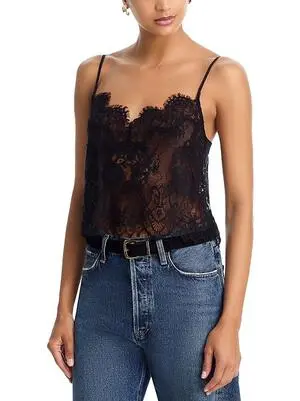 L'Agence Caylee Lace Cami - Black