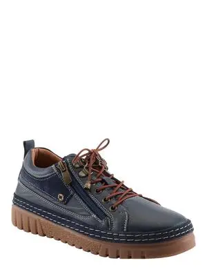 SPRING STEP SHOES Lauria Leather Sneaker - Navy