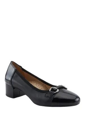SPRING STEP SHOES Earline Cap Toe Pump - Black Patent