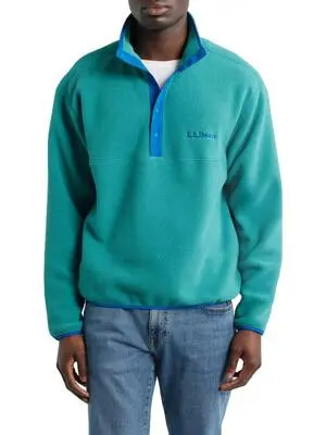 L.l.bean Classic Fleece Half Snap Pullover - Rustic Green