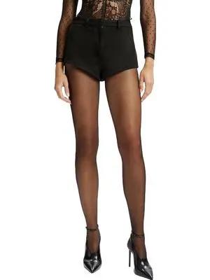 Bardot Jayla Faux Suede Microshorts - Black