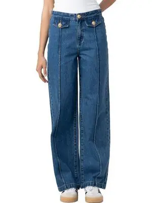 Blanknyc Franklin Pintuck Wide-leg Jeans - Hands Down