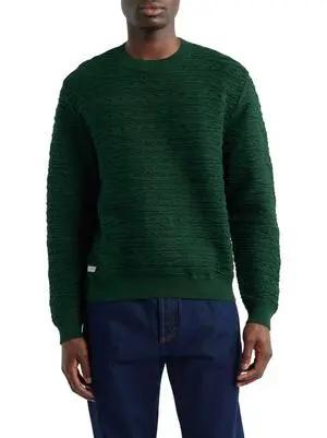 PERCIVAL Tales Textured Organic Cotton Sweater - Forest