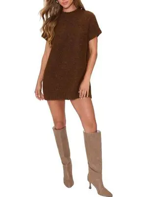 VICI Sweater Mini Dress - Brown