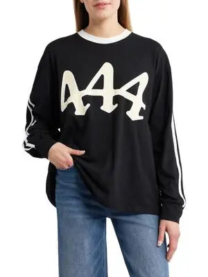 THE MAYFAIR GROUP Graphic Long Sleeve T-shirt - Black