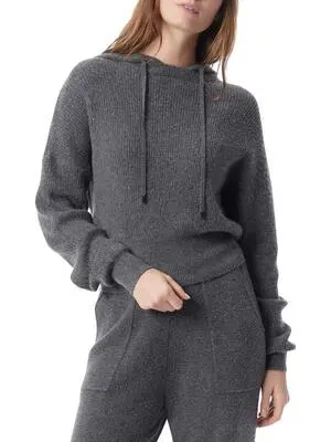 DO BY DEE OCLEPPO Delaney Rib Sweater Hoodie Heather Grey