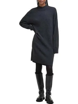 Barbour Oversized Long Sleeve Sweater Dress - Charcoal