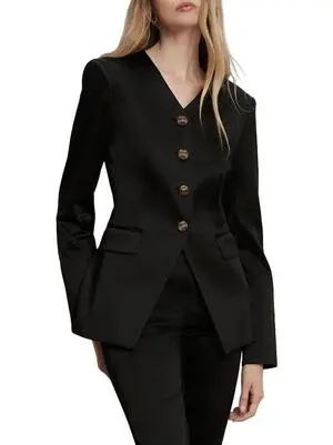 Veronica Beard Cynthia Satin Jacket - Black