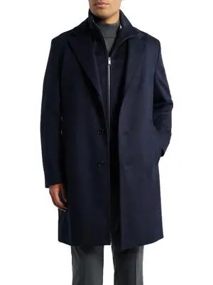 BOSS Jared 3-in-1 Wool Cashmere Coat Dark Blue