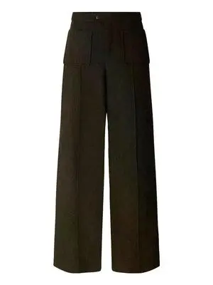 Soeur Harry Patch-pocket Wool Trousers - Brown