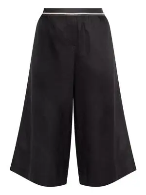 RETHINKIT STUDIOS Elasticated-waistband Cropped Trousers - Black