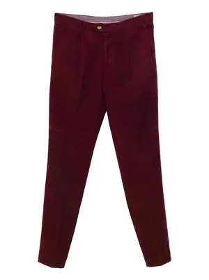 Brunello Cucinelli Pleated Corduroy Trousers - Red