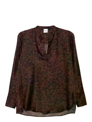 CALIBAN Animal-Print Blouse